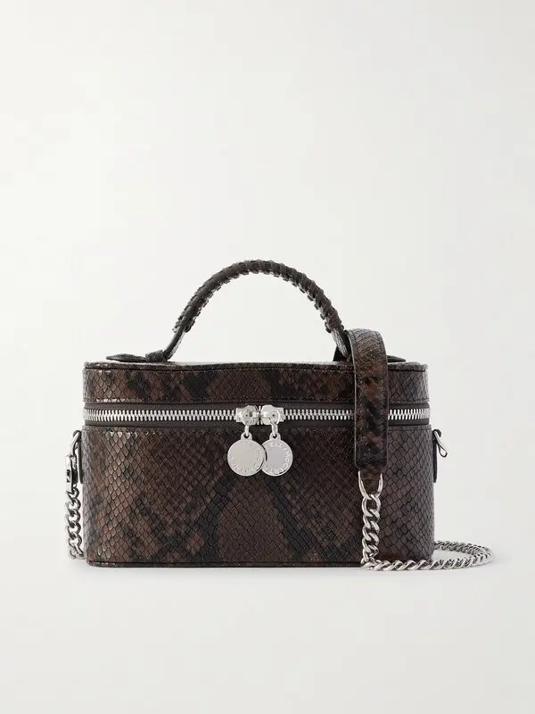 Stella McCartney Snake-effect Shoulder Bag - Brown