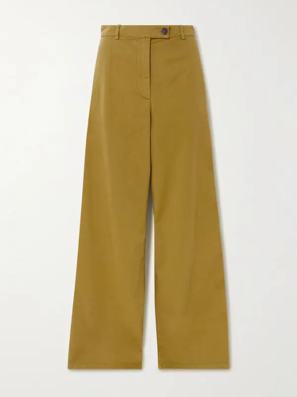 Dries Van Noten Cotton-twill Wide-leg Pants
