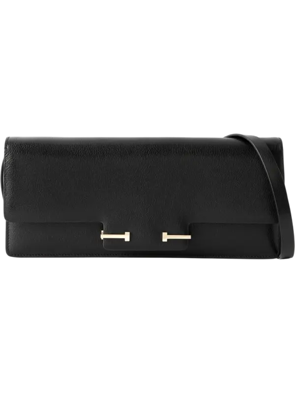 TOM FORD Textured-leather Clutch
