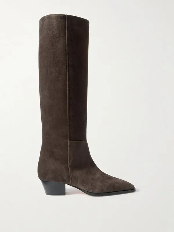 AeydĒ Medea Suede Knee Boots - Brown
