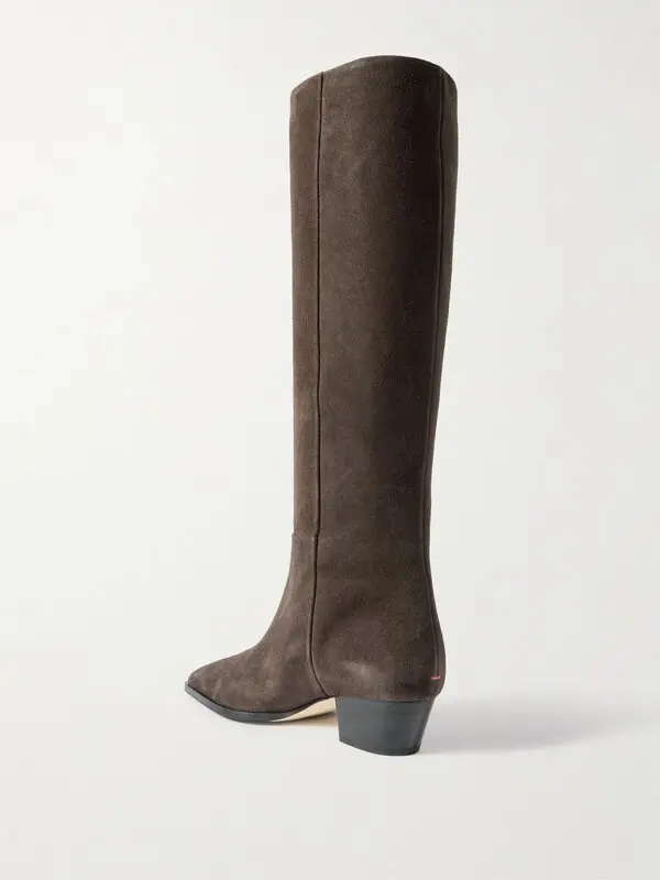 AeydĒ Medea Suede Knee Boots - Brown