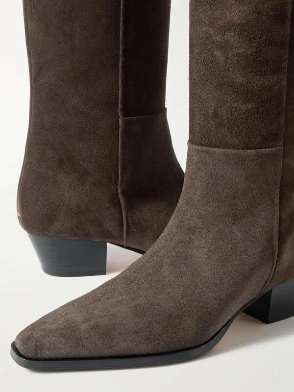 AeydĒ Medea Suede Knee Boots - Brown