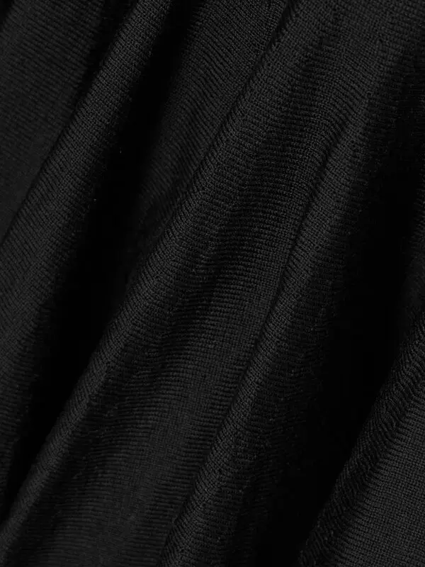 Alaïa Wool Peplum Top - Black