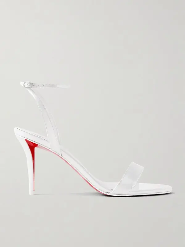 CHRISTIAN LOUBOUTIN Miss Z 80 Leather Sandals - White