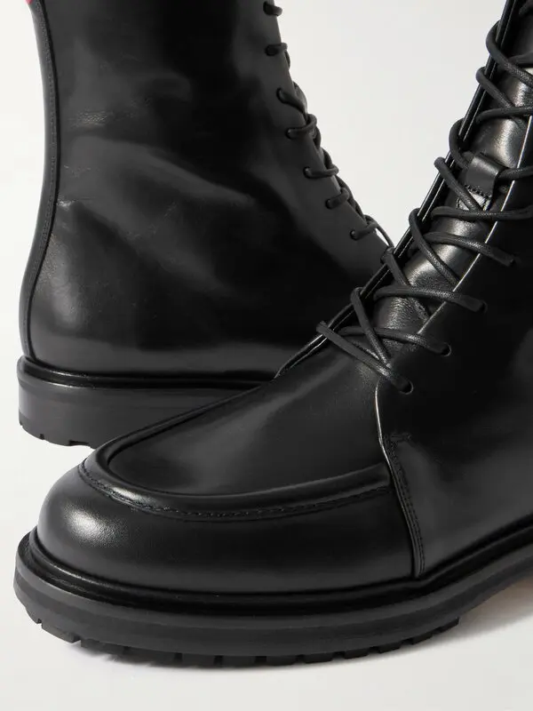 AeydĒ Tate Leather Ankle Boots - Black