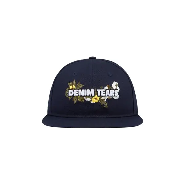 DENIM TEARS Floral Logo Cap - Blue