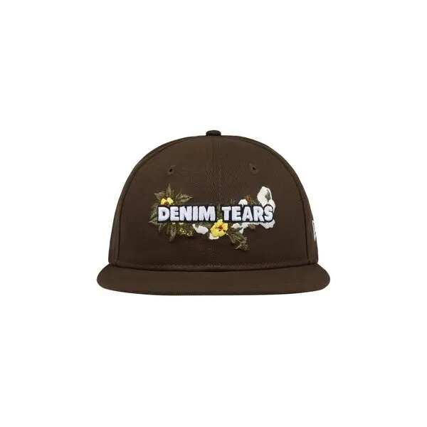 DENIM TEARS Floral Logo Cap - Brown