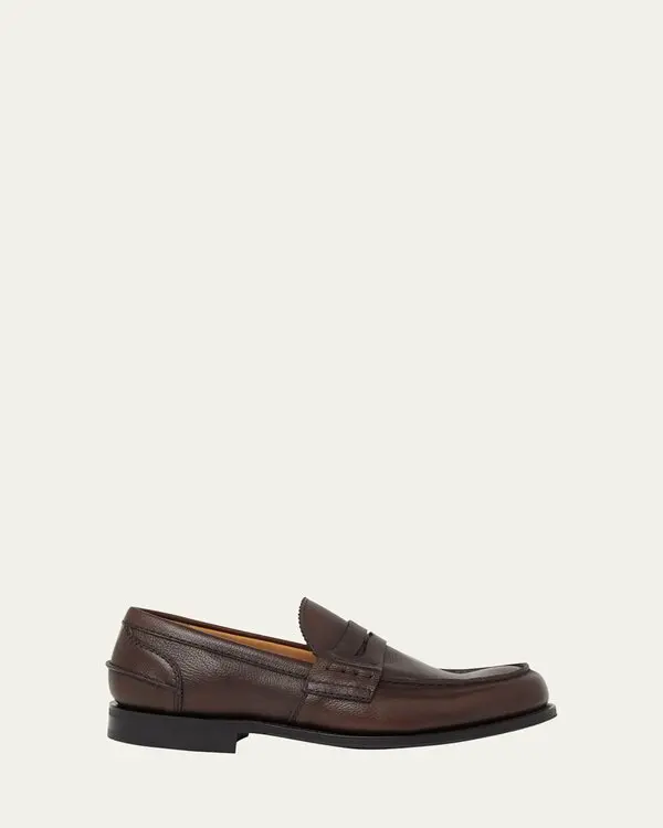 Church's Pembrey 2.0 Grained Leather Penny Loafers - Burnt
