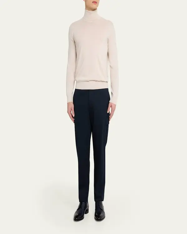 Brioni Cashmere And Silk Slim Turtleneck Sweater