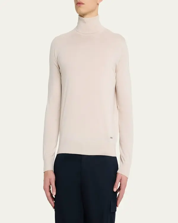 Brioni Cashmere And Silk Slim Turtleneck Sweater