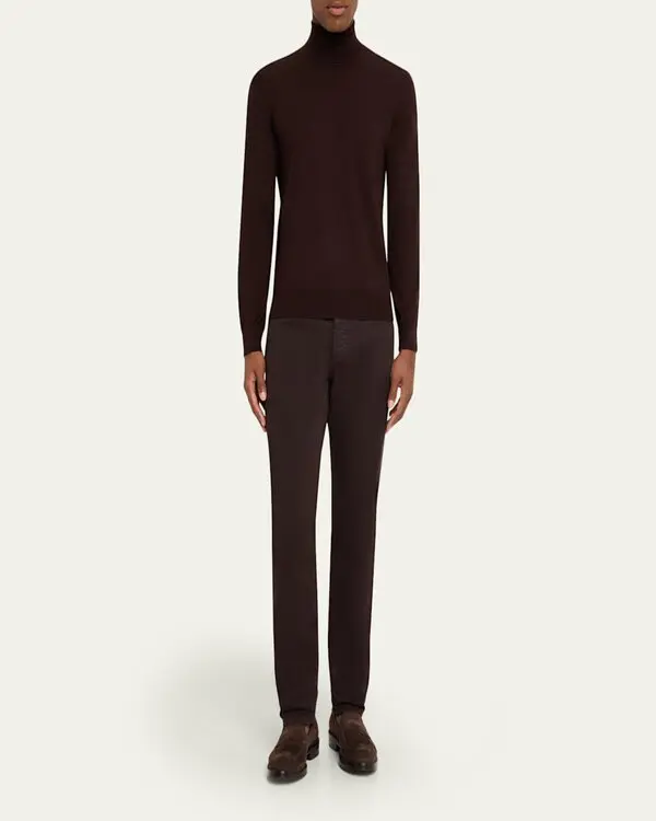 Brioni Cashmere And Silk Slim Turtleneck Sweater