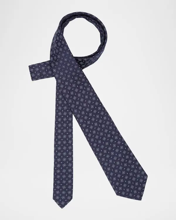 Giorgio Armani Box-jacquard Silk Neck Tie
