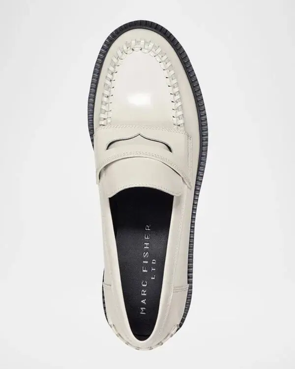 Marc Fisher Dagman Whipstitch Leather Loafers
