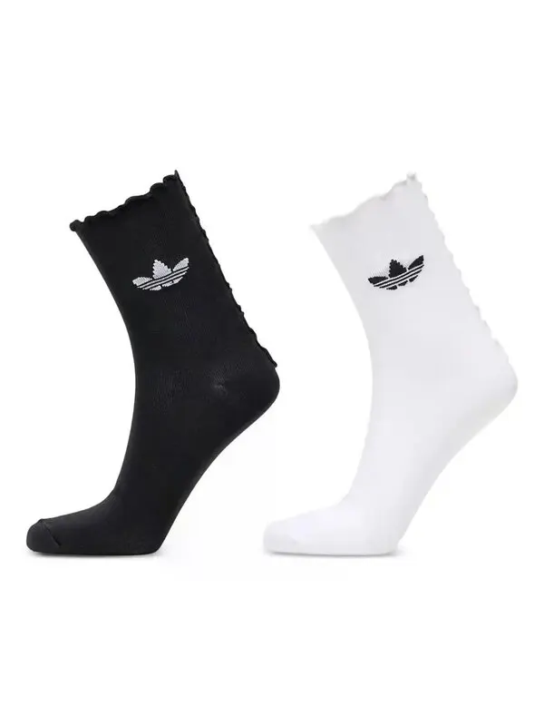 Adidas Ruffle-detail Socks - White