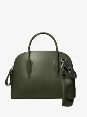 Michael Kors Kaitlin Large Leather Dome Satchel - Green
