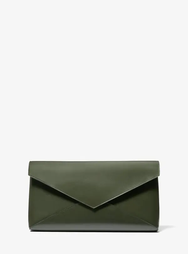 Michael Kors Jeanne Medium Leather Envelope Clutch