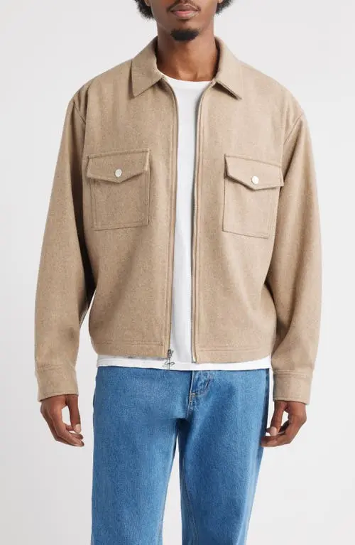 SANTO STUDIO Trapani Wool-blend Zip-up Jacket