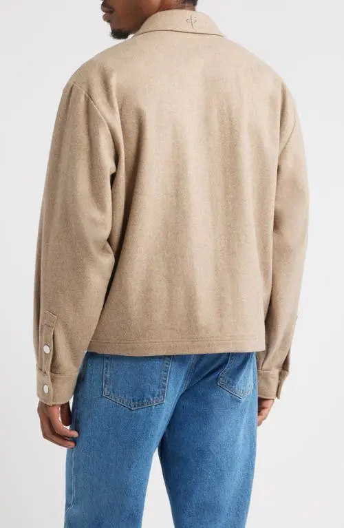 SANTO STUDIO Trapani Wool-blend Zip-up Jacket