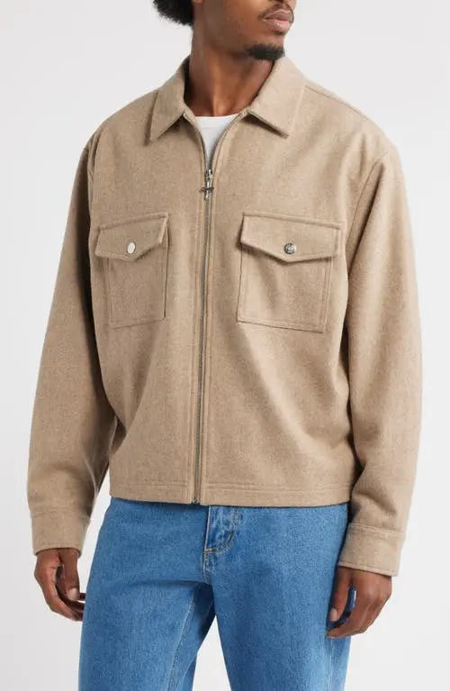 SANTO STUDIO Trapani Wool-blend Zip-up Jacket