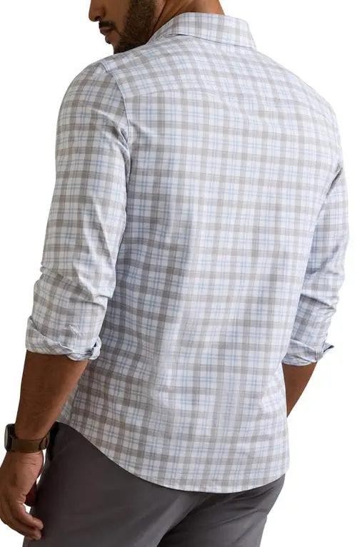 RHONE State Of Mind Check Slim Fit Button-up Shirt - Sleet Gray Check