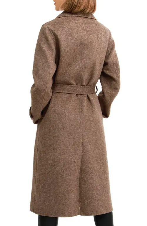 BELLE & BLOOM Belted Wool-blend Coat - Walnut
