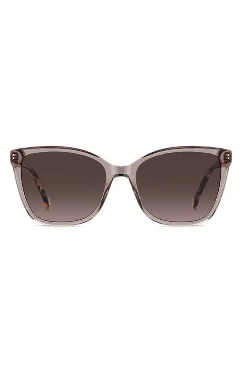 Carolina Herrera 56mm Gradient Rectangular Sunglasses - Brown/brown Sf