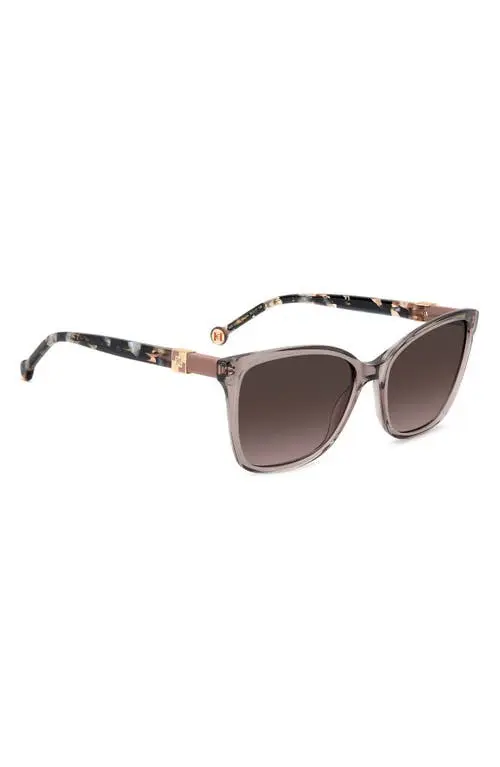 Carolina Herrera 56mm Gradient Rectangular Sunglasses - Brown/brown Sf
