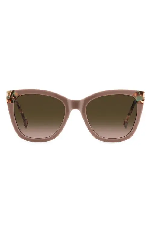 Carolina Herrera 54mm Rectangular Sunglasses - Beige/brown Pink Sf