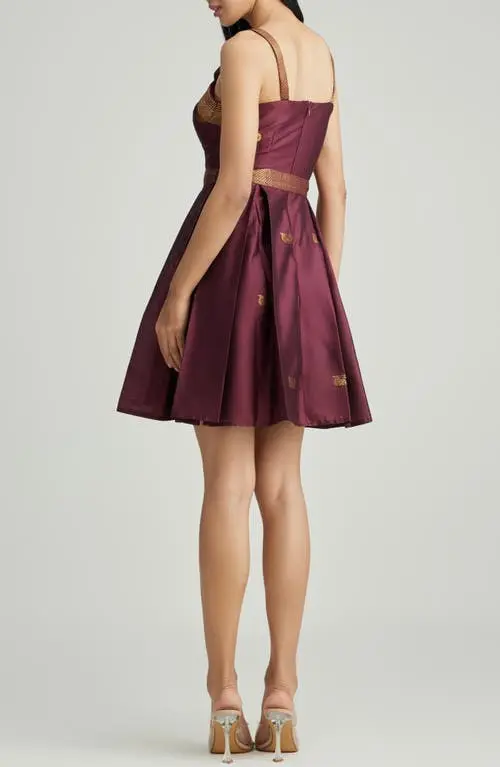 HOLICHIC Gianna Fit & Flare Silk Dress