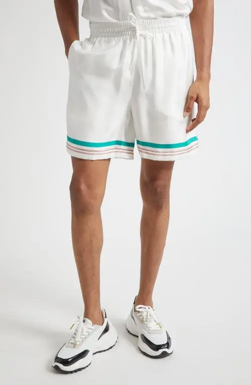 Casablanca Drawstring Silk Shorts