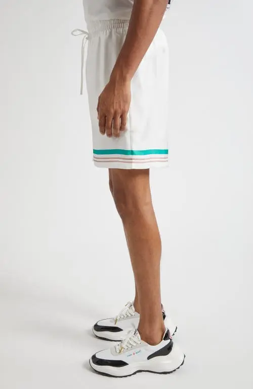 Casablanca Drawstring Silk Shorts