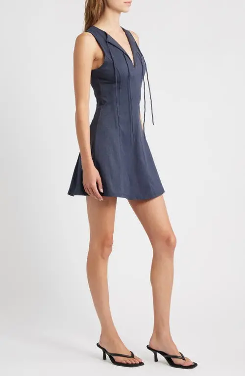 Mango Deni Tie Front Fit & Flare Mini Dress