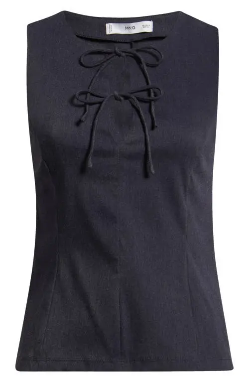 Mango Dena Tie-front Sleeveless Top