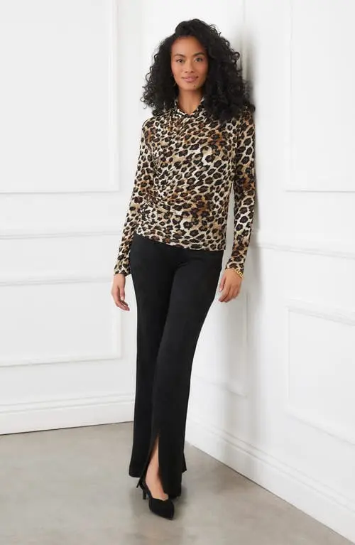 Karen Kane Wrap Front Ruched Top
