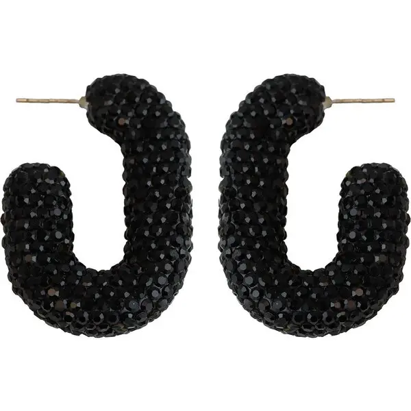 PANACEA J Hoop Earrings - Black