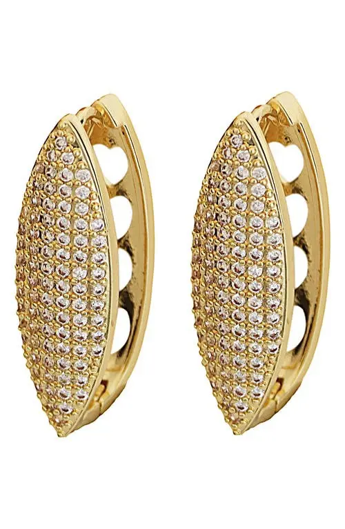 PANACEA Pavé Hoop Earrings - Gold