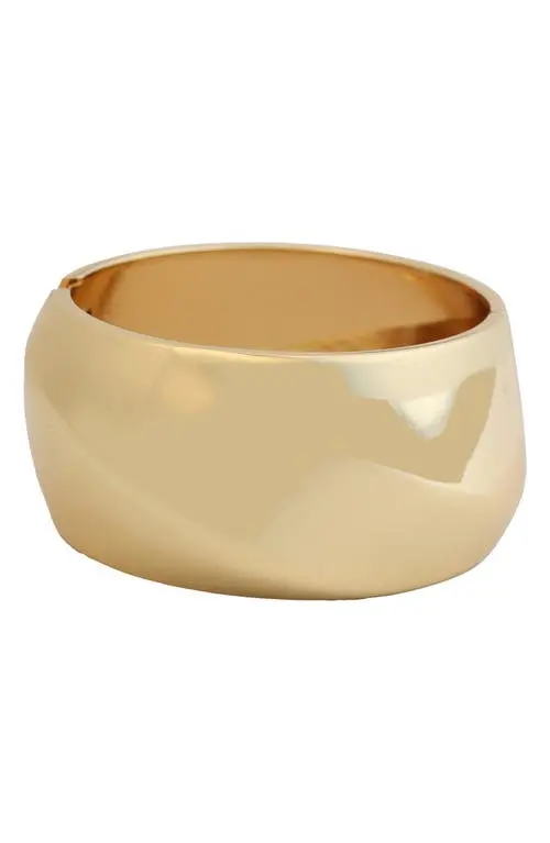 PANACEA Domed Hinge Bangle - Gold