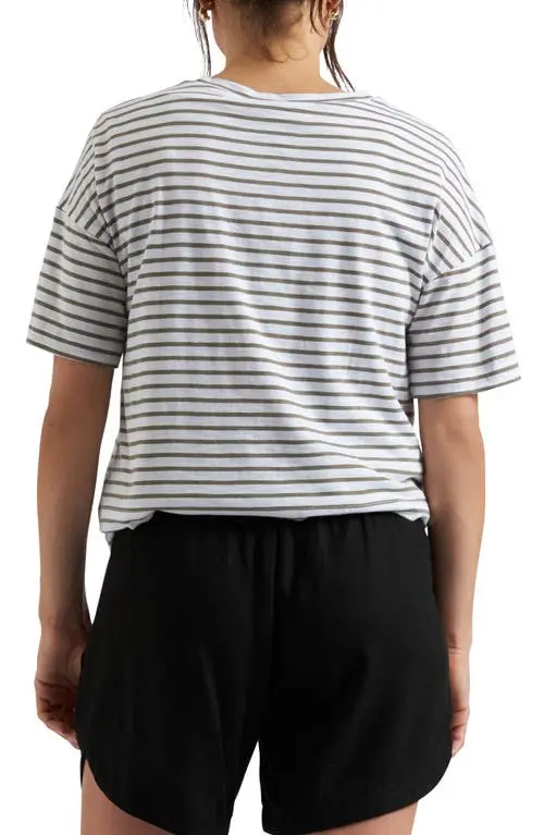 RIPE MATERNITY Claudette Nursing Tee - White/ink