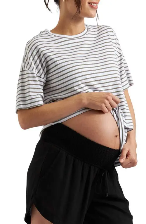 RIPE MATERNITY Claudette Nursing Tee - White/ink