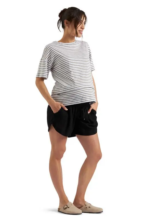 RIPE MATERNITY Claudette Nursing Tee - White/ink