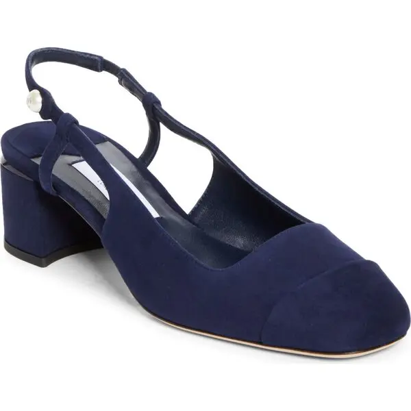 JIMMY CHOO Elisa Slingback Pump - Navy/navy