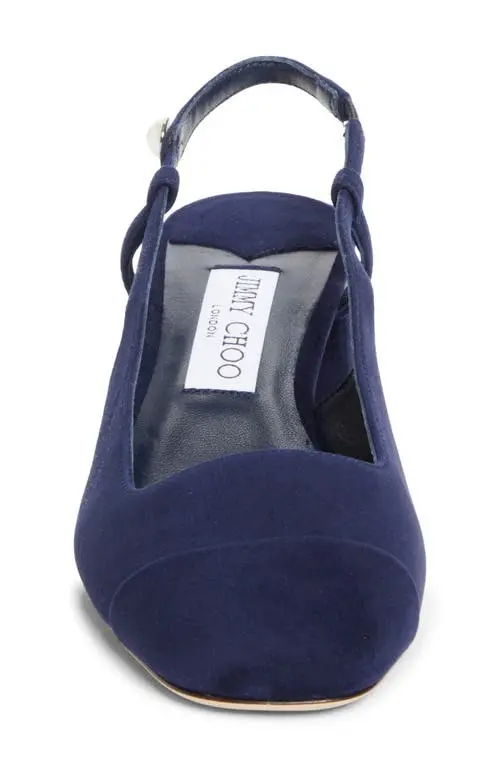 JIMMY CHOO Elisa Slingback Pump - Navy/navy