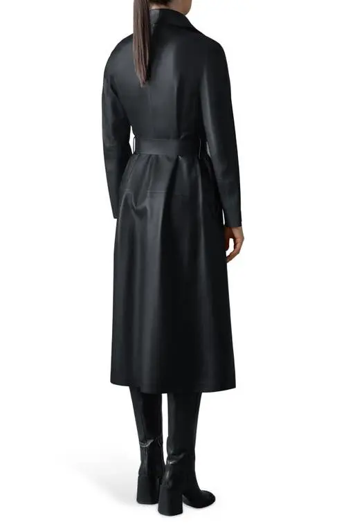 Mackage Mai Leather Trench Coat - Black
