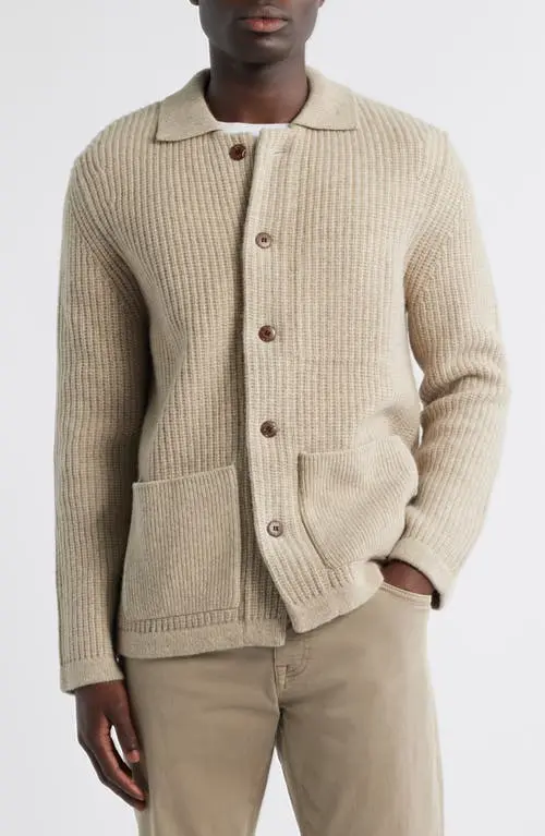 ALEX CRANE Kite Merino Wool Cardigan - Bone