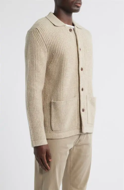 ALEX CRANE Kite Merino Wool Cardigan - Bone