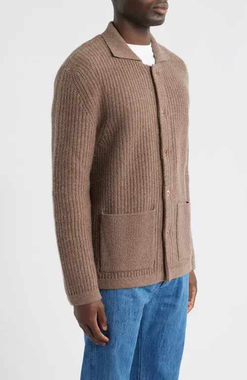 ALEX CRANE Kite Merino Wool Cardigan - Coffee