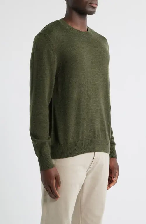 ALEX CRANE Campo Merino Wool Crewneck Sweater - Pine