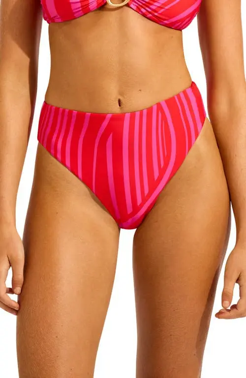 Seafolly High Waist Bikini Bottom - Flame