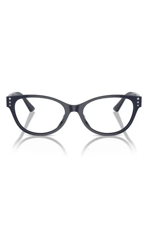 JIMMY CHOO 52mm Oval Eyeglasses - Blue/demo Lens