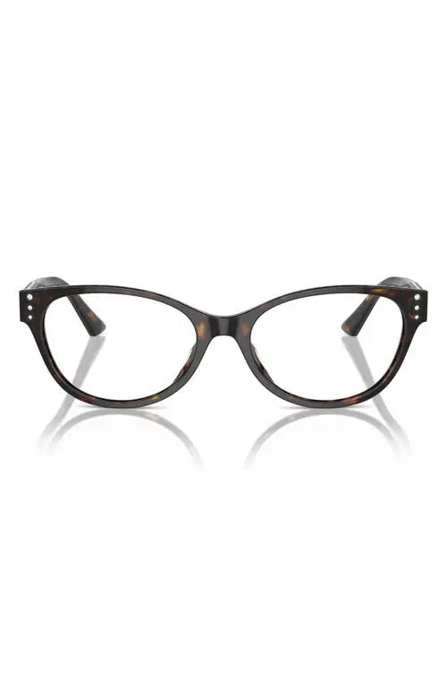 JIMMY CHOO 52mm Oval Eyeglasses - Havana/demo Lens